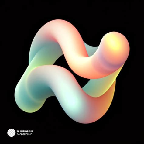 Premium Psd Psd 3d Abstract Colorful Twisted Liquid Shapes Creative Design Elements Modern
