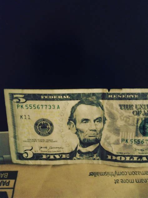 Found This 2017 A U S 5 Dollar Bill With A Stranger Watermark On The