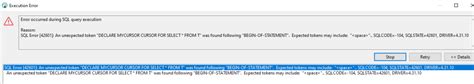 Declare Cursor Fails With 104 Error · Issue 17704 · Dbeaverdbeaver