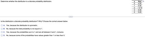 Solved Determine Whether The Distribution Is A Discrete Chegg