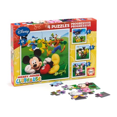 Educa Micky Maus Wunderhaus Puzzles Set Mit 4 Puzzles Disney Store