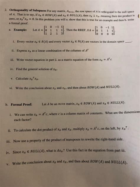 solved fundamental subspaces consider the matrix a 12 i 3