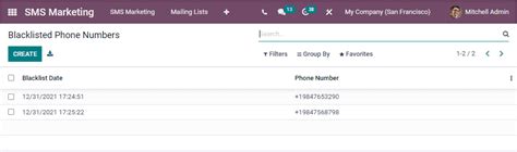 Blacklisted Phone Numbers In Odoo 15 Sms Odoo V15 Book
