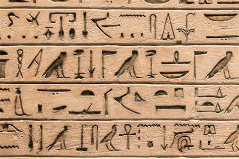 이집트 상형 문자 빈티지 배경 프리미엄 사진