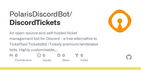 Github Polarisdiscordbotdiscordtickets An Open Source And Self Hosted Ticket Management Bot