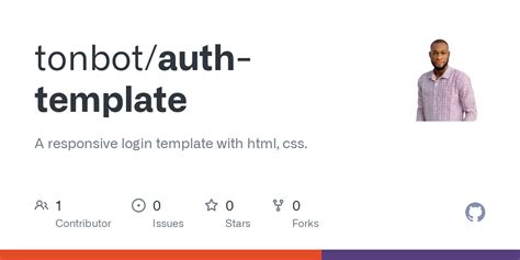 Github Tonbotauth Template A Responsive Login Template With Html Css