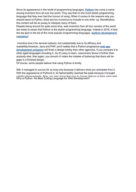 Ppt Why Is Python The Best Coding Language For Web Development Powerpoint Presentation Id