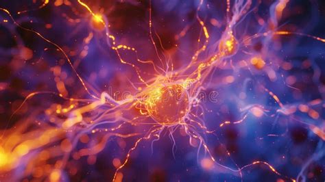 Vibrant Visualization Of Neurons And Synapses In A Colorful Neural