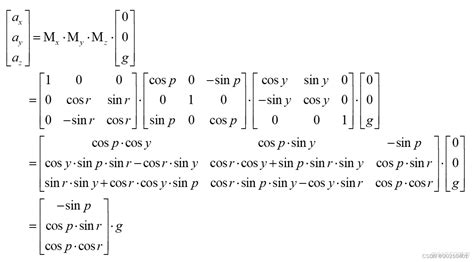 Mpu6050姿态解算2 欧拉角and旋转矩阵 ＞相关推导 Csdn博客