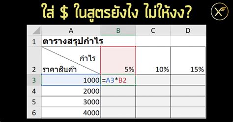 วิธี fix cell reference ไม่ให้สูตรเลื่อน ทำยังไงไม่ให้งง thep excel