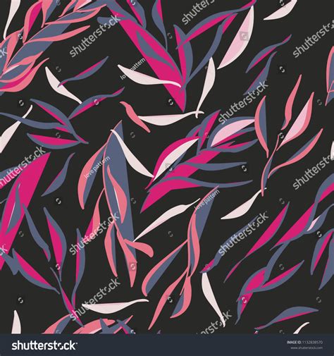 Vector Seamless Handdrawn Pattern Leaf Stock Vector Royalty Free Shutterstock