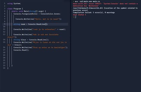 Problem While Doing School Assignment Rcsharp