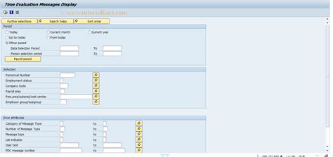 Pt Erl00 Sap Tcode Time Evaluation Messages Analysis