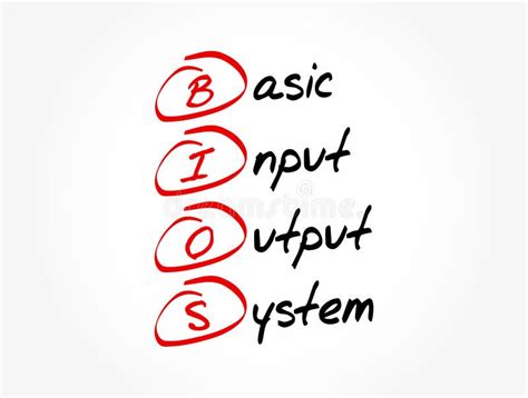 Bios Basic Input Output System Acronym Technology Concept Background