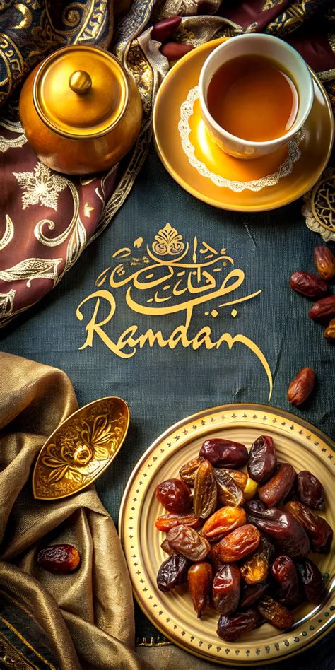 下载传统的 Sufrah 斋月餐食搭配创意斋月文字高级2k壁纸