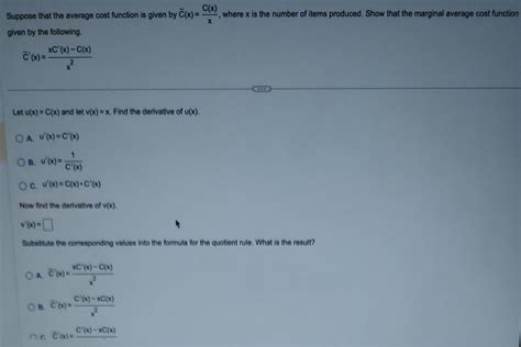solved suppose that the average cost function is given by