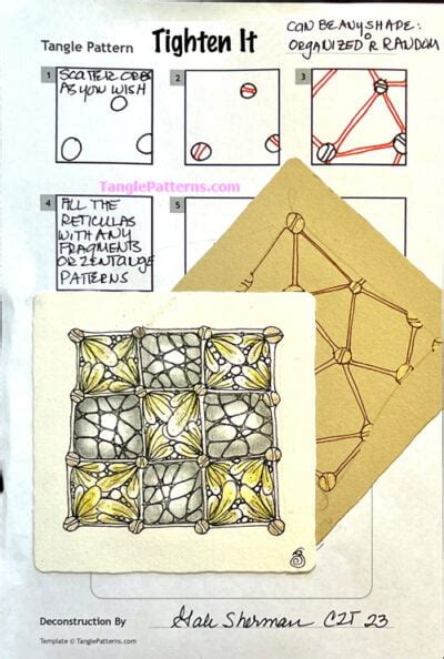 How To Draw TIGHTEN IT TanglePatterns Com