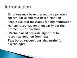 Emotion Detection In Text PPTX