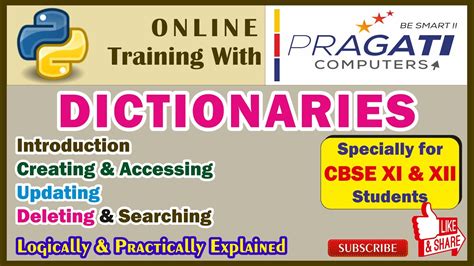 Cbse Computer Science Python Dictionaries Part 1 Youtube