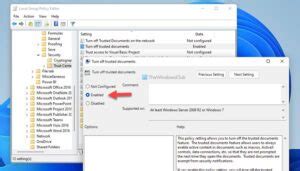 How To Enable Or Disable Trusted Documents In Excel Word PowerPoint