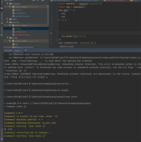 Nodejs Unhandledpromiserejectionwarning Error