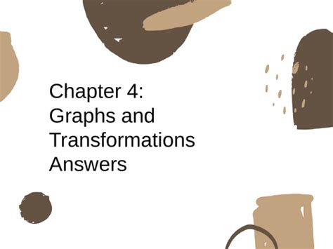A Level Mathematics Year 1 Graphs And Transformations Teaching Resources
