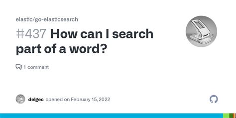 how can i search part of a word · issue 437 · elastic go elasticsearch · github