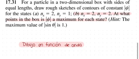 1731 ﻿for A Particle In A Two Dimensional Box With