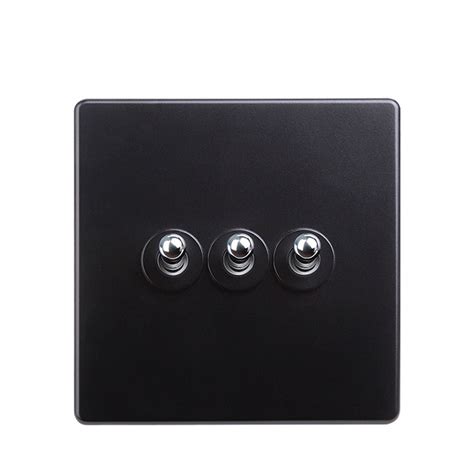 Atletcric Light Switch 1 2 3 4 Gang Toggle Switch Black Plastic Panel High Quality Suis Lampu