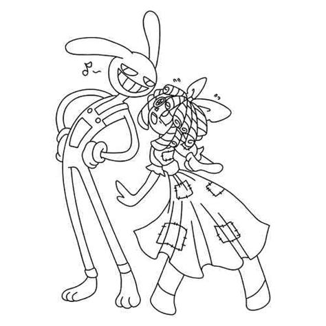 Раскраски Джекс распечатать Удивительный цифровой цирк