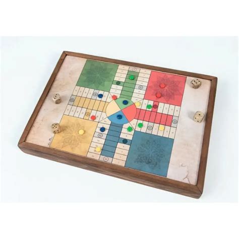 Customized Ludo Game Handmade Wooden Board For All Ages