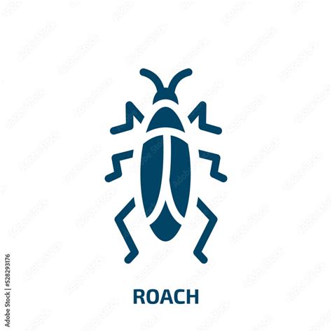 Roach Vector Icon Roach Insect Pest Filled Icons From Flat Animal