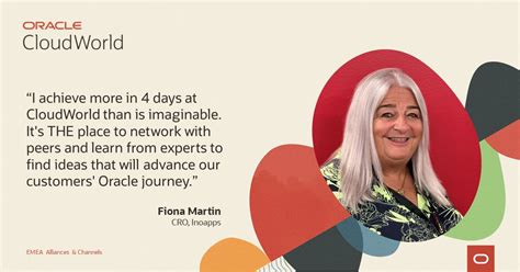 Fiona Martin On Linkedin Connections Innovation Cloudapplications Oraclecloudworld23