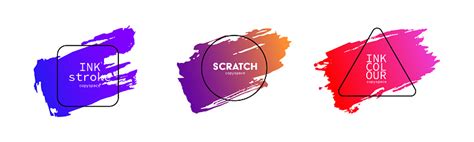 그래픽 디자인 요소를위한 다채로운 그라디언트 잉크 스트로크 복사 공간 및 하위 세 번째 벡터 일러스트레이션의 제목 텍스트 효과 템플릿에 대한 추상 중국어 브러쉬 선 개체