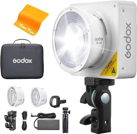 Amazon Godox Ml100bi Kit1ハンドヘルドビデオライト 120w デュアルカラーポータブル Cob Led ビデオライト Ak B02 ハンドルとレンズリフレクター付き