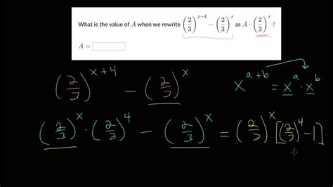 Rewrite Exponential Expressions Practice Youtube