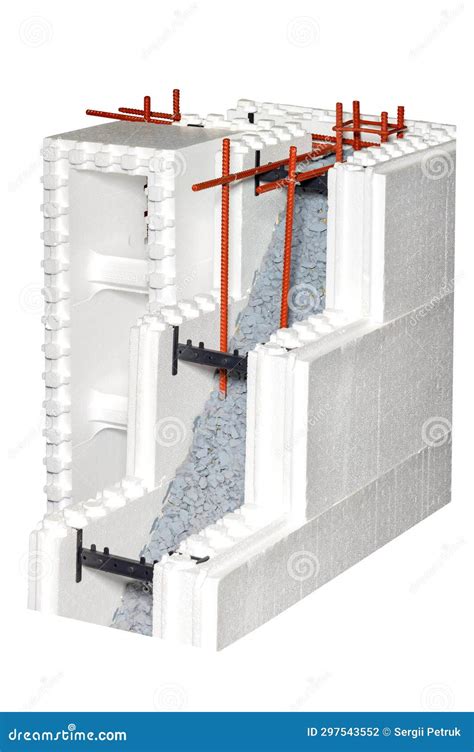 Polystyrene Blocks Or Expanded Eps Bricks With Plastic Window Royalty