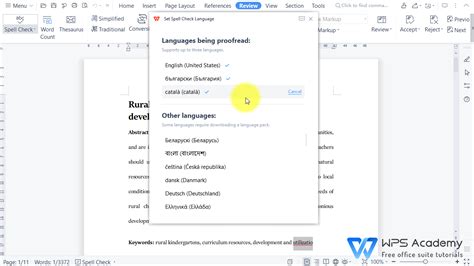 How To Change Spell Check Language