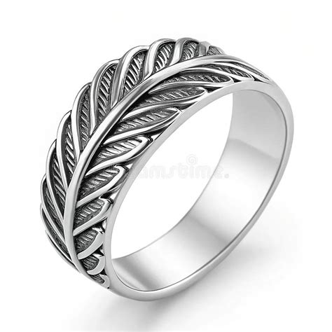 Leaf Design Finger Ring Isolated On White Background Stock Illustration Illustration Of
