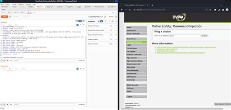 dvwa task 2 command execution using netcat and burp suite tech beatz