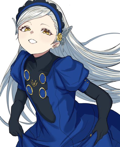 Safebooru 1girl Black Gloves Blue Dress Blue Hairband Butterfly Hair