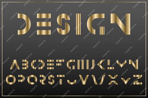 럭셔리 골드 최소한의 글꼴 영어 벡터 알파벳 라틴 문자 크리 에이 티브 그라디언트 디자인 프리미엄 벡터
