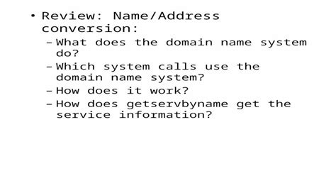 review name address conversion what does the domain name system do