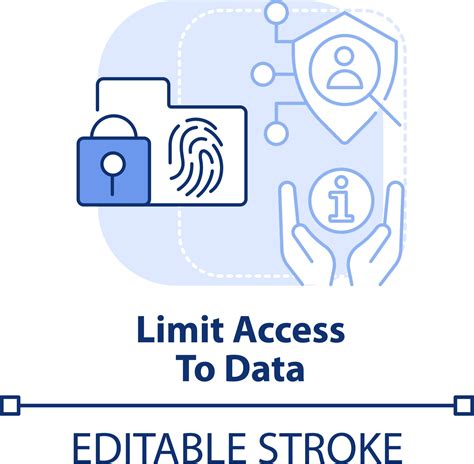 Limit Access To Data Light Blue Concept Icon Manage Customer Digital Identity Abstract Idea