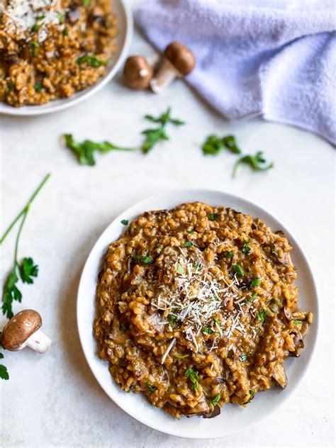 Brown Rice Mushroom Risotto Nutritious Delights