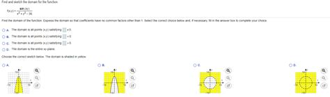 Solved Find And Sketch The Domain For The Function F X Y