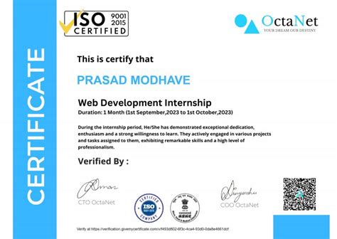 Prasad Modhave On Linkedin Webdevelopment Internshipcompletion