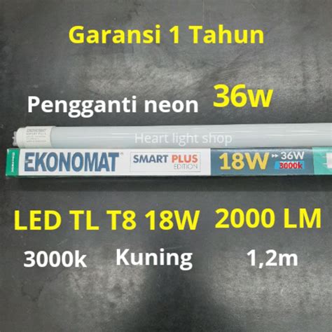 Jual Lampu Neon Led W K Kuning Warm White Lm Lampu Led Tl Watt Warm White T Lm