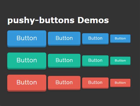 Animated 3d Buttons In Pure Css Pushy Buttons Css Script