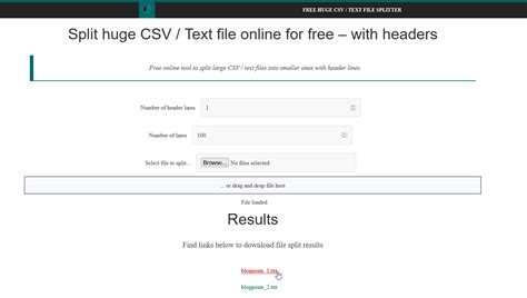 Csv Splitter Online